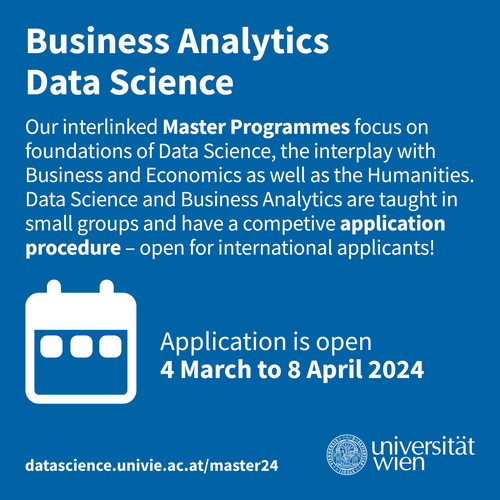 Application for Master programmes Business Analytics & Data Science 2024